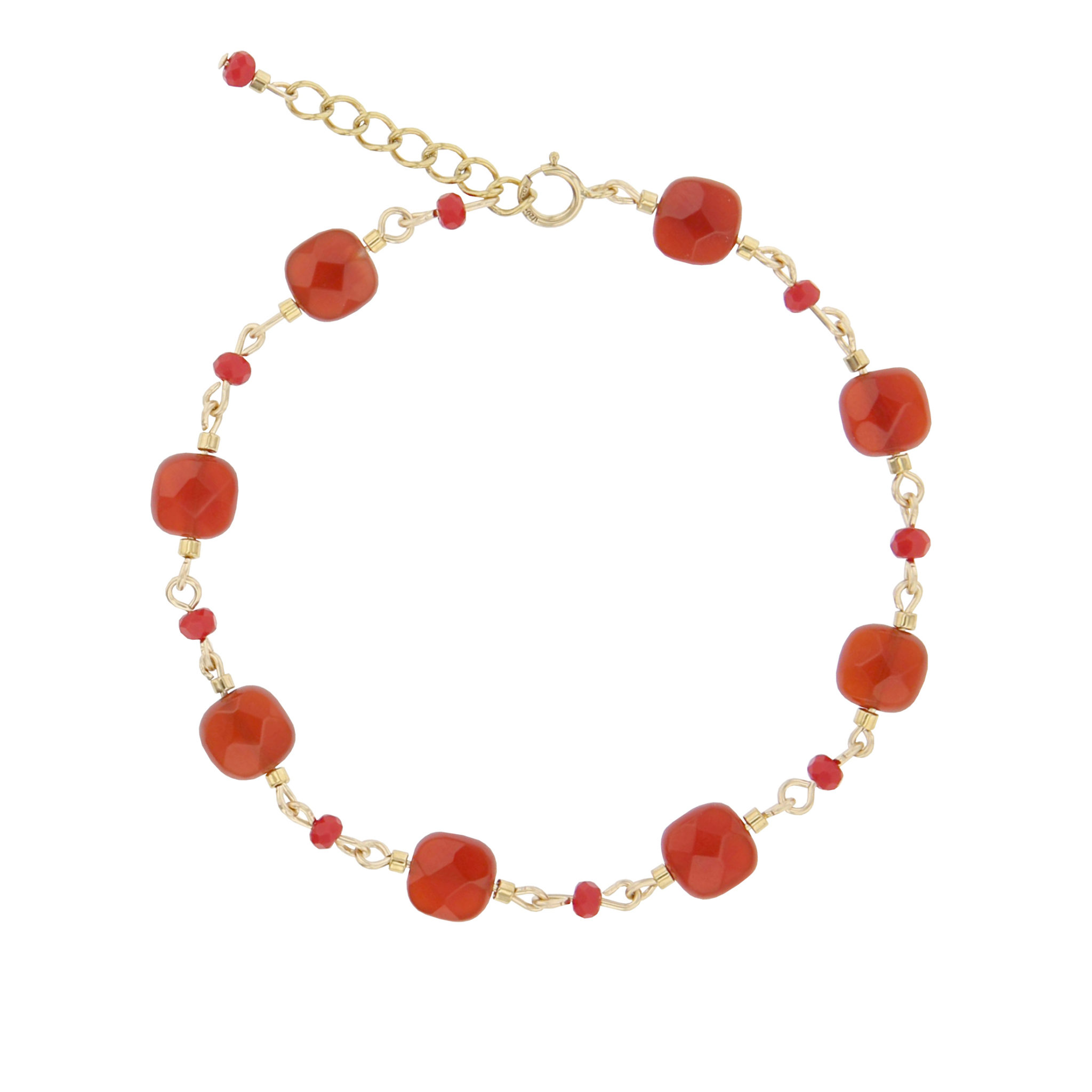 Bracelet Élégante Agate rouge - OSCAR Bijoux